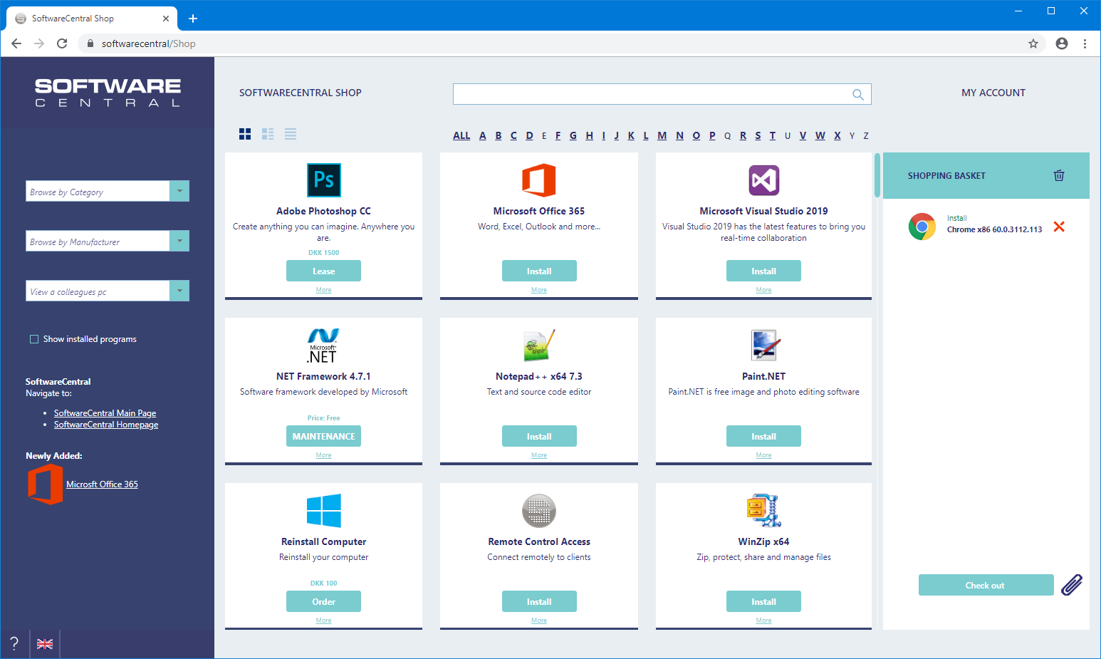 SoftwareCentral Update